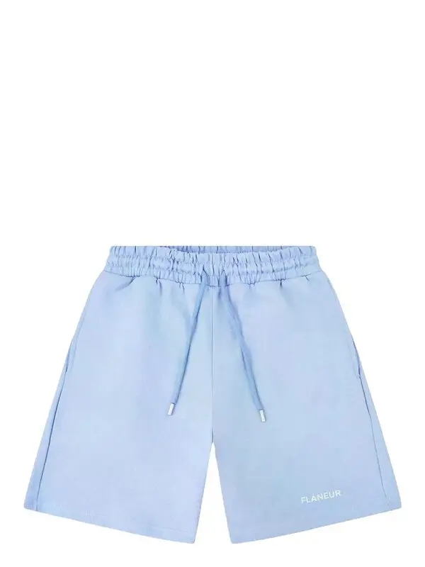 FLANEUR Logo Track Shorts - Blue