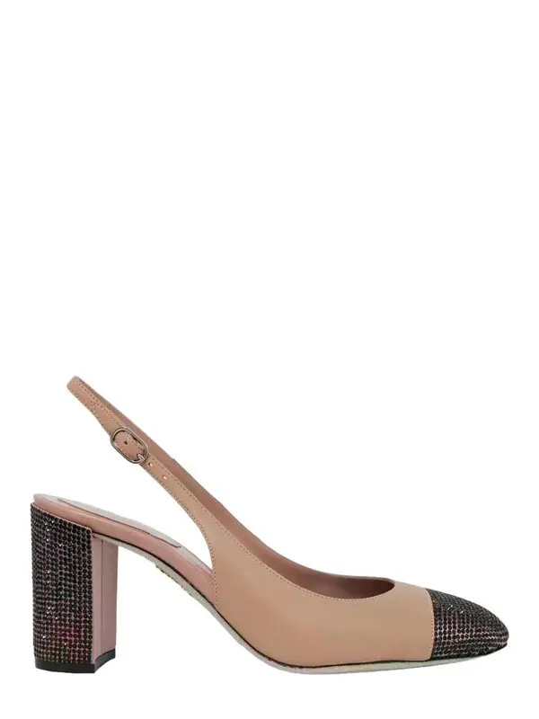 Rene Caovilla Rhinestone-embellished Slingback Pumps - Neutrals