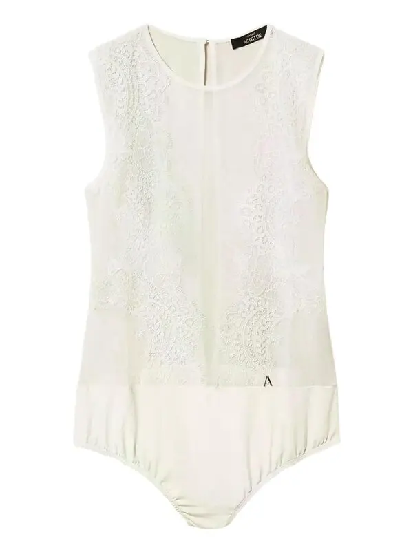 TWINSET Lace Detailed Top - White