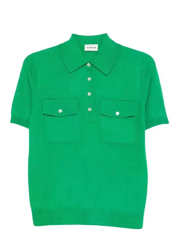 P.a.r.o.s.h Pocket Polo Top - Green