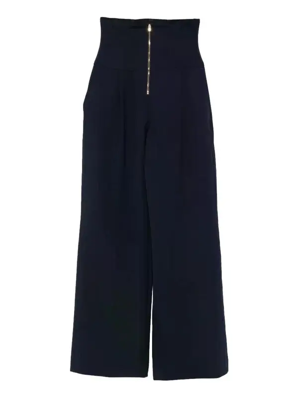 THELATEST Wide Leg Zip-up Trousers - Blue
