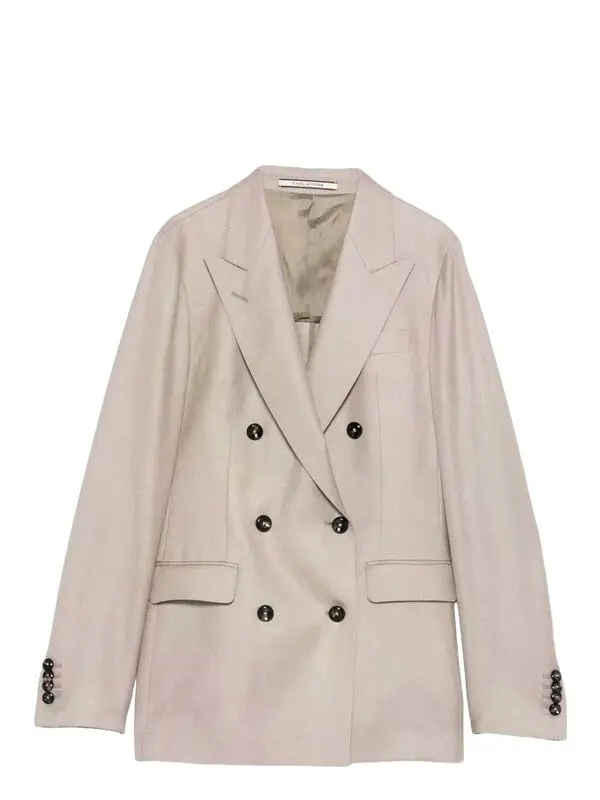 Tagliatore Double-breasted Peaked Lapel Jacket - Neutrals