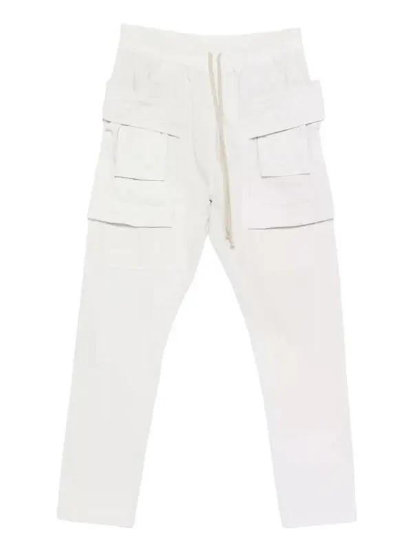 Rick Owens Drawstring Cotton Trousers - White