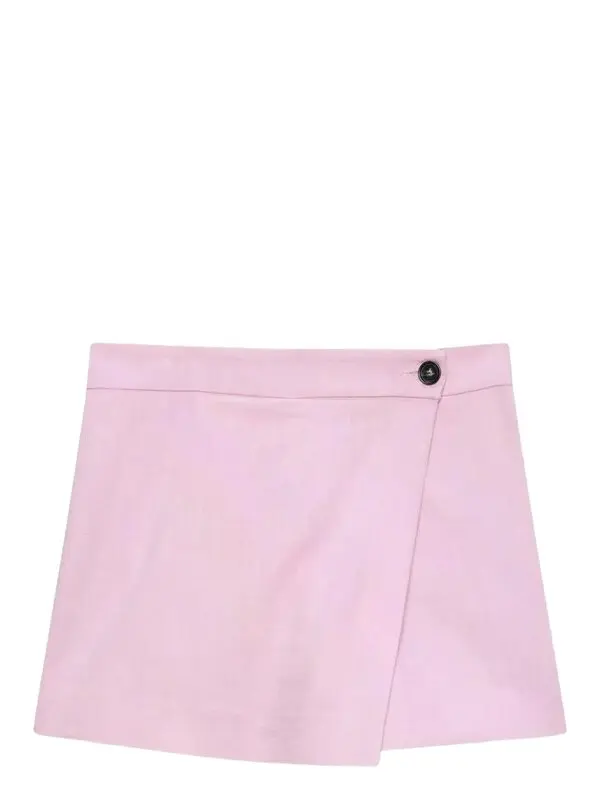 MSGM Button-fastening Wrap Shorts - Pink