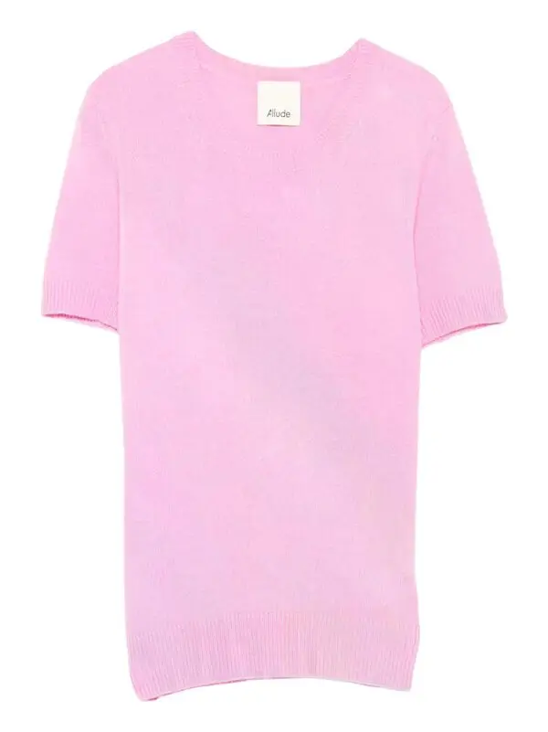 ALLUDE Short-sleeve Top - Pink