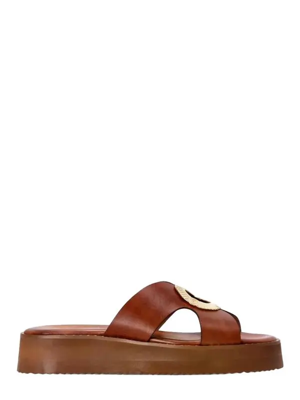 KOTRIS SANDALS Helios Cut-out Platform Sandals - Brown