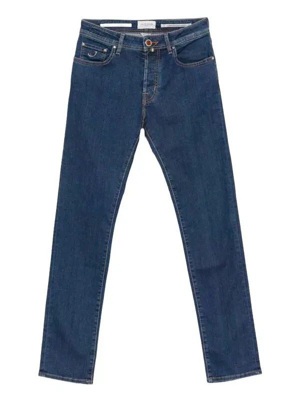 Jacob Cohen Hook Detail Denim Jeans - Blue