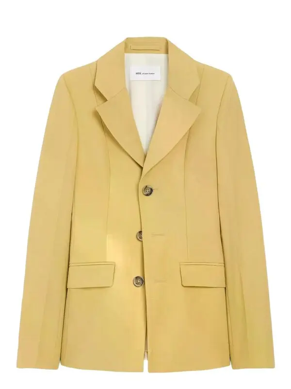 Ami Single-breasted Blazer - Yellow