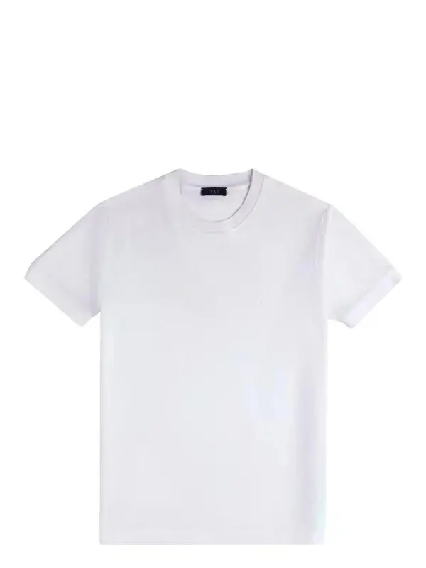FAY Piquet Short-sleeves T-shirt - White