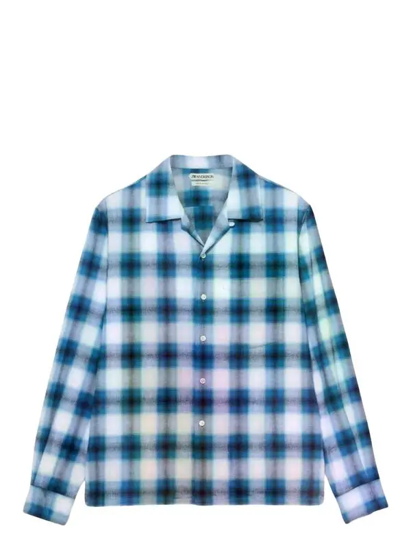 JW Anderson Checked-pattern Shirt - Blue