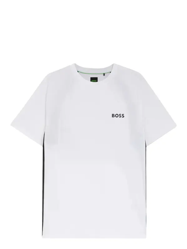 BOSS Side-striped T-shirt - White