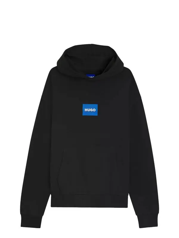 Hugo Logo-patch Hooded Sweatshirt - Black