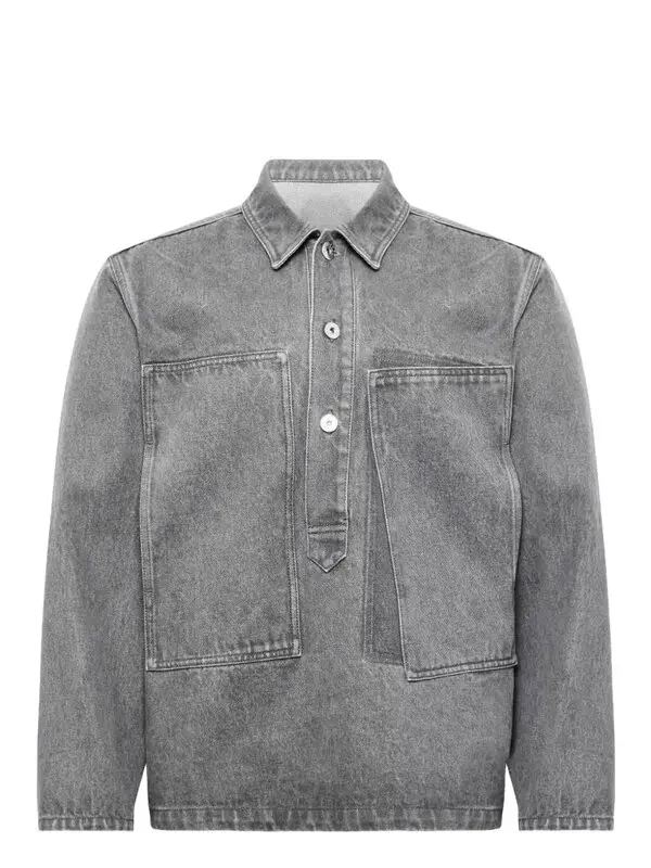 JW Anderson Pocket Denim Polo Shirt - Grey