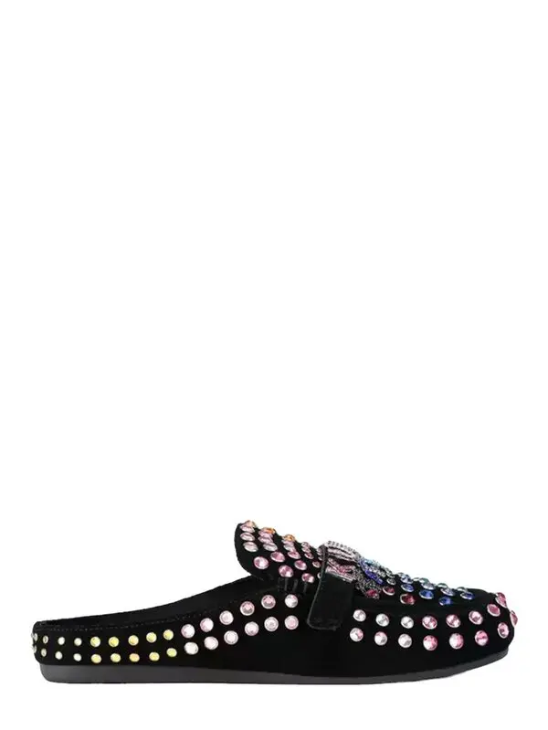 Kurt Geiger Crystal-embellished Slipper Mules - Black