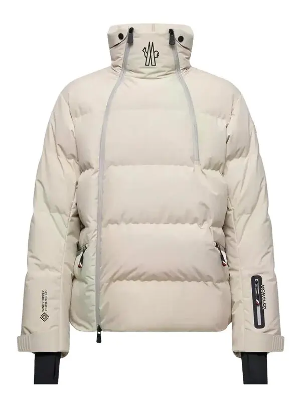 Moncler Logo-detail Ski Jacket - Neutrals