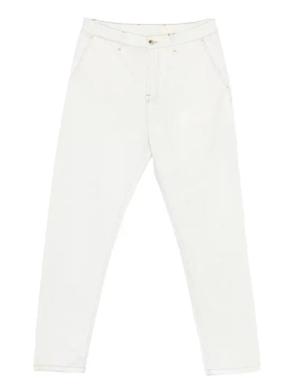 Canali Contrast-trim Trousers - White