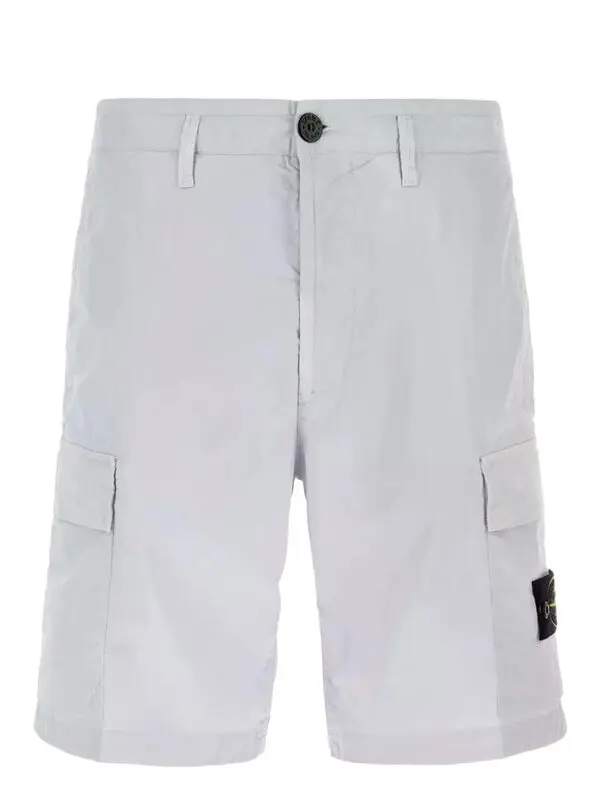 Stone Island Button Cargo Shorts - Grey