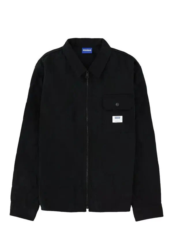 Hugo Ebey Logo-patch Pocket Overshirt - Black