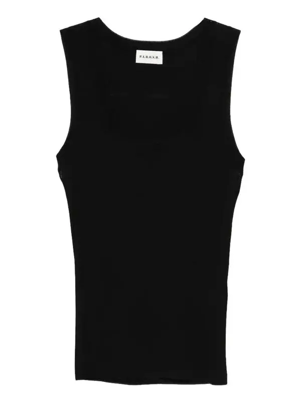 P.a.r.o.s.h Ribbed Top - Black