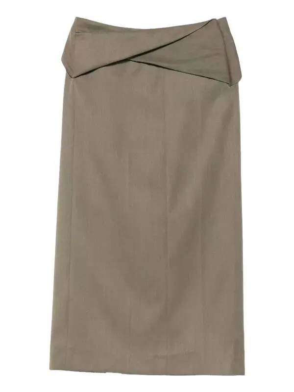 Victoria Beckham Wrap Skirt - Green
