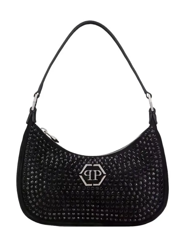 Philipp Plein Strass-embellished Top-zip Shoulder Bag - Black