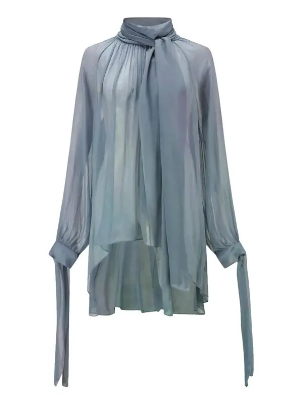 INTO THE EAST Silk Blouse - Blue