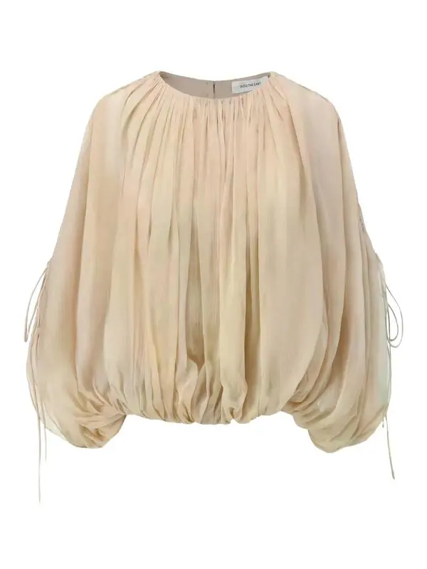 INTO THE EAST Silk Blouse - Neutrals