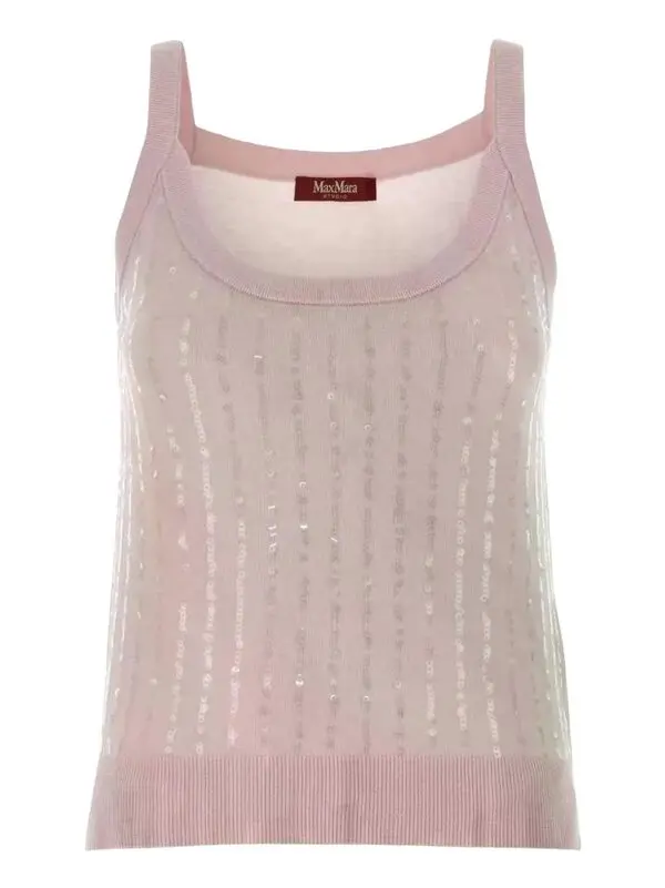 Max Mara Sequin-embellished Tank Top - Pink