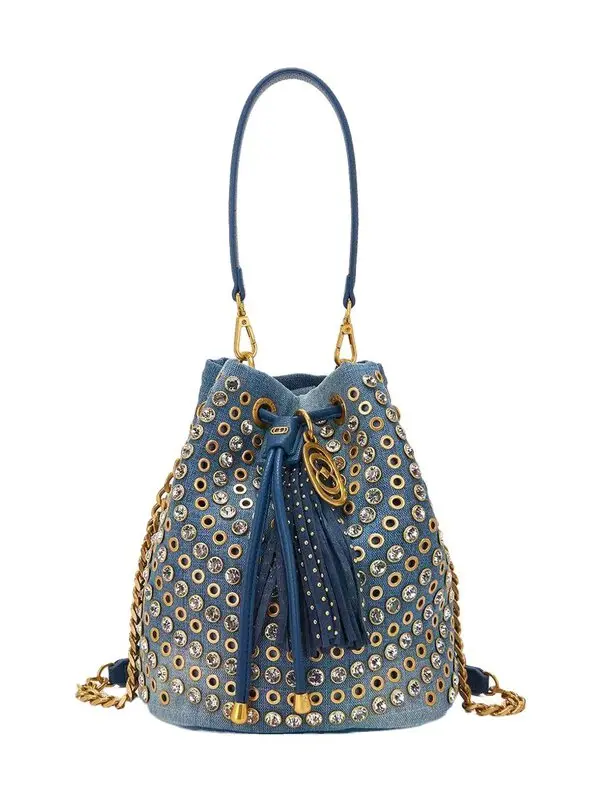 LA CARRIE Embellished Bucket Bag - Blue