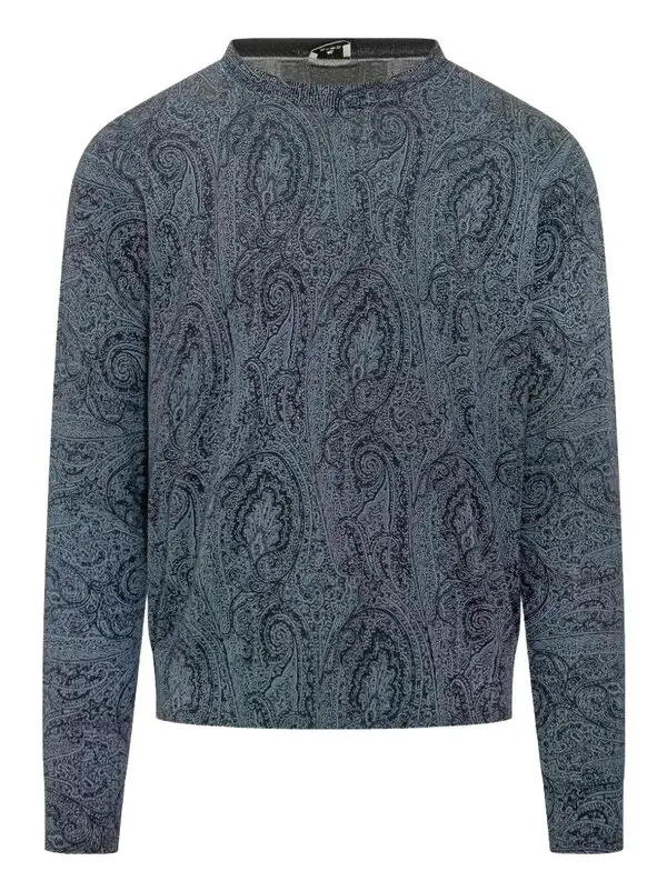 Etro Paisley Crew-neck Sweater - Blue