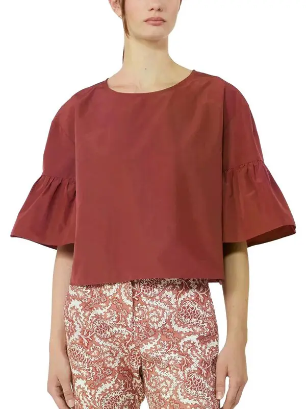 Max Mara Wkdbreak Ruffled Blouse - Red