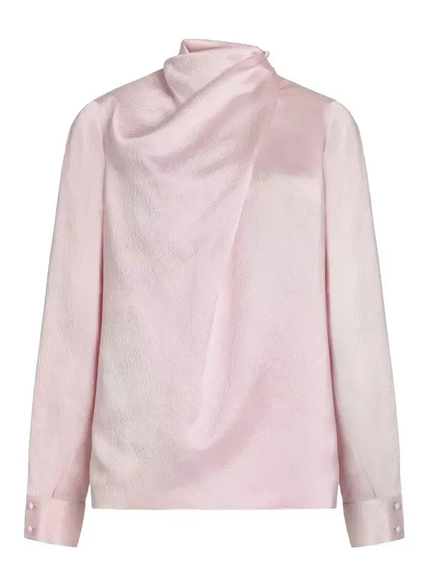 Gabriela Hearst Marcela Cowl-neck Silk Blouse - Pink