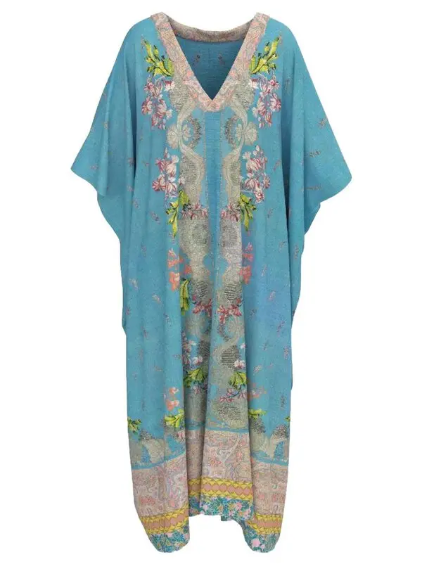 PIERRE-LOUIS MASCIA Floral-print Midi Dress - Blue