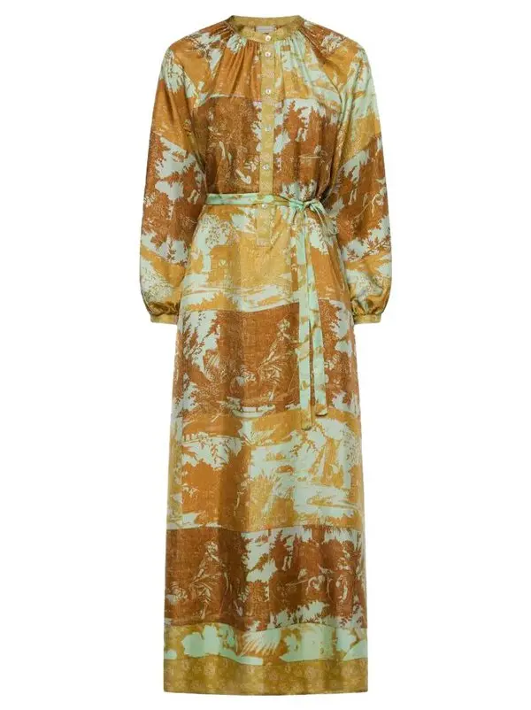 PIERRE-LOUIS MASCIA Aloe Floral-print Maxi Dress - Brown