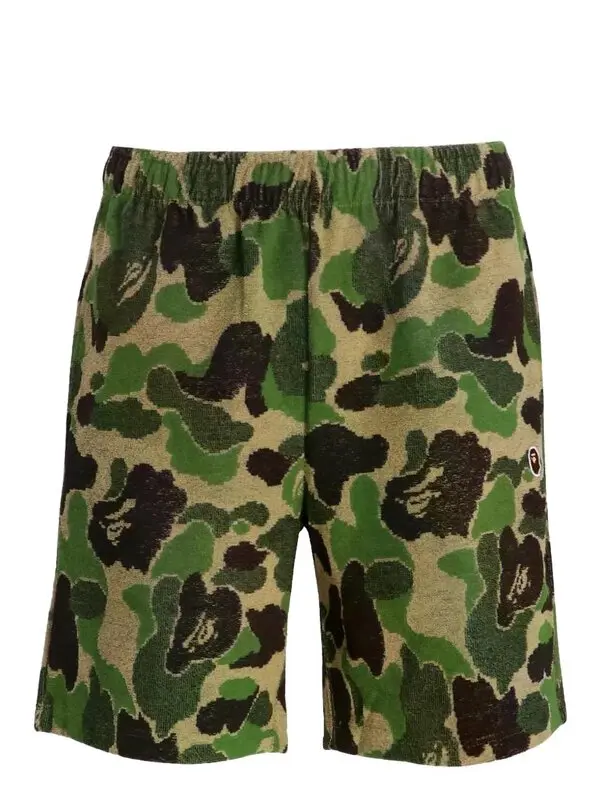 A BATHING APE Camo Shorts - Green
