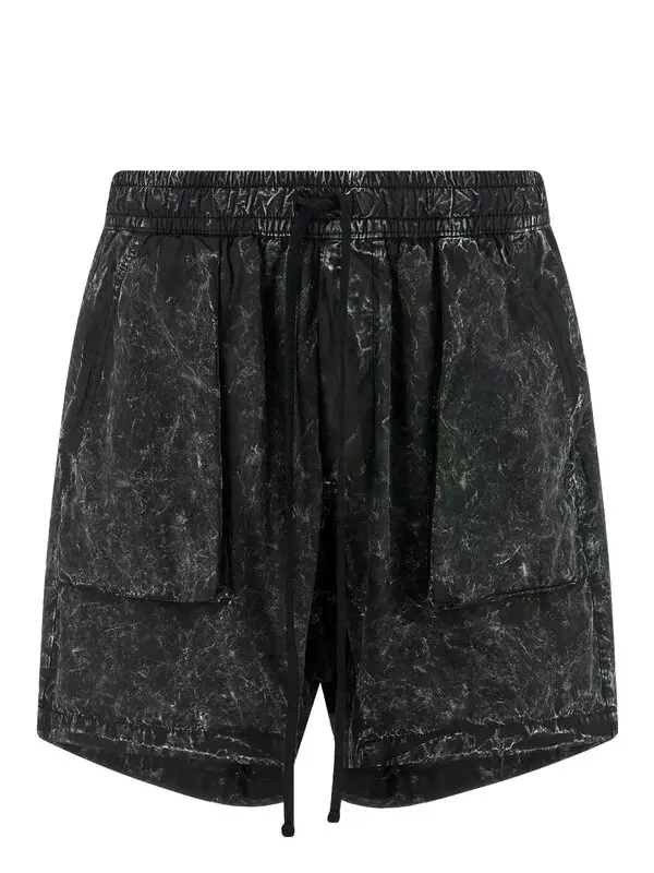 THOM KROM Marble-effect Shorts - Black