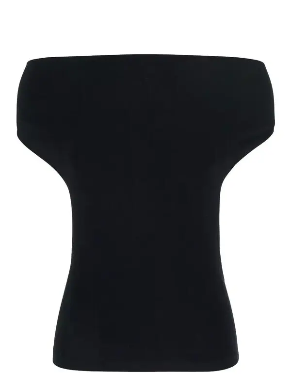 SEMICOUTURE Angels Strapless Top - Black