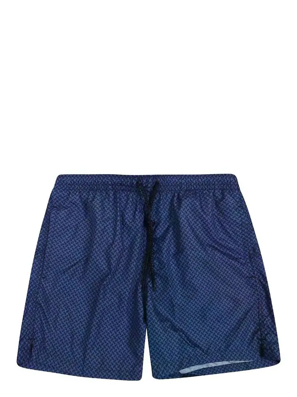 DRUMOHR Geometric-print Swim Shorts - Blue