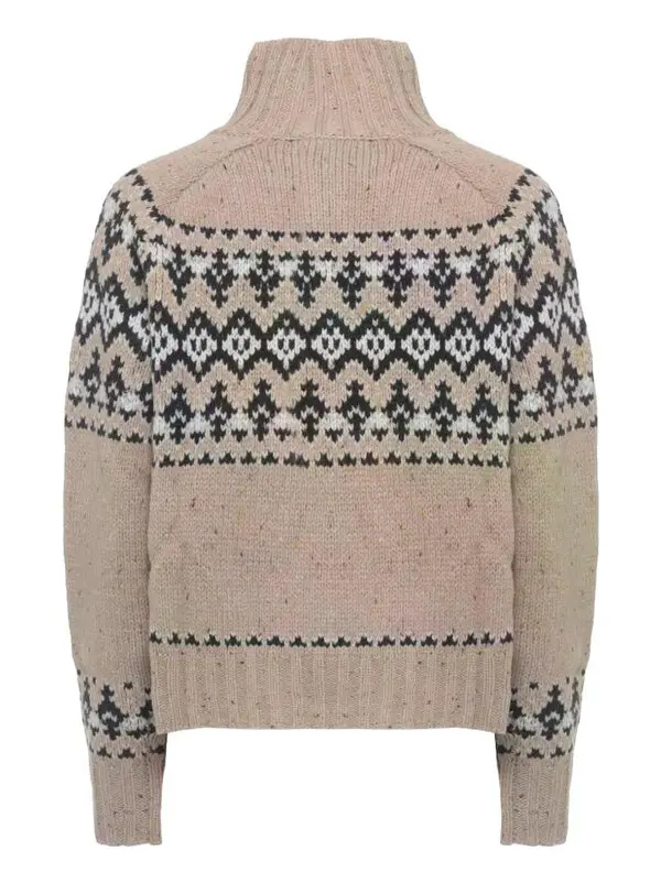 MC2 SAINT BARTH Fair Isle High-neck Jumper - Neutrals