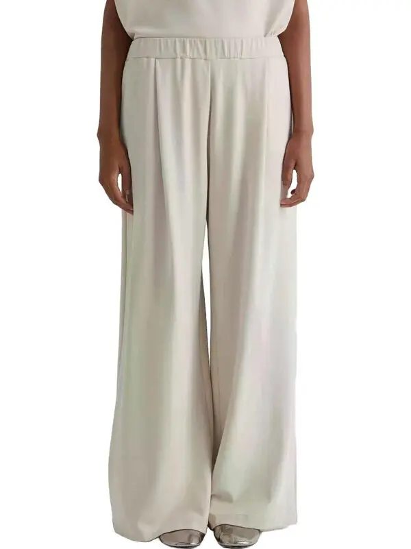 MEIMEIJ Elasticated Palazzo Pants - Neutrals