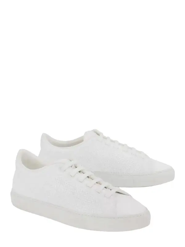 MOORER Boldini Perforated Sneakers - White