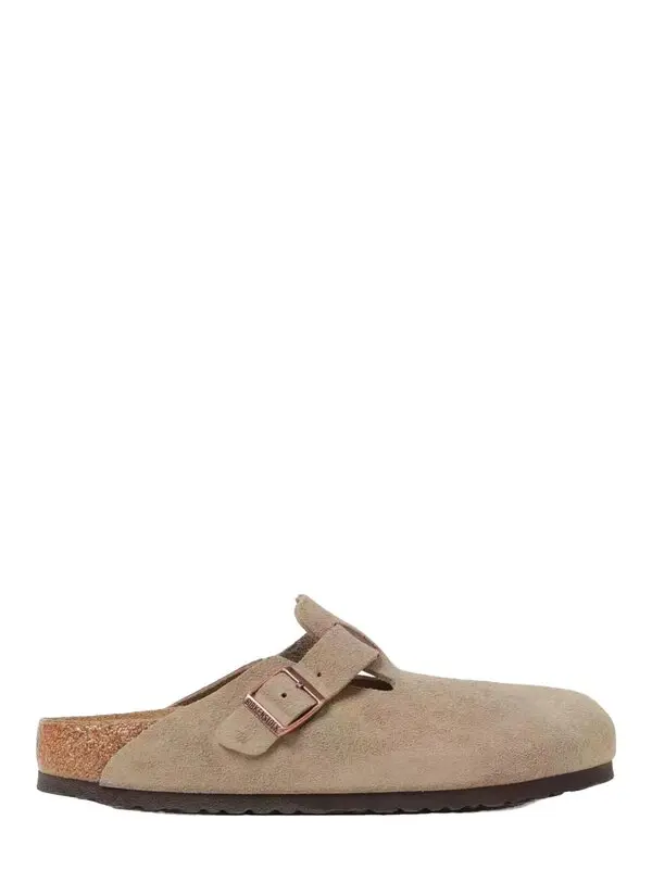 BIRKENSTOCK Boston Suede Mules - Neutrals