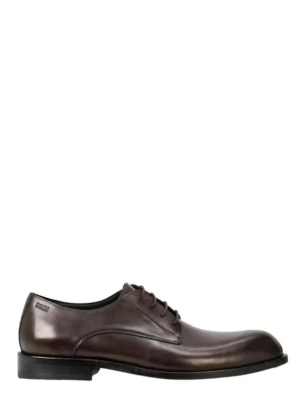 BOSS Leather Derby Shoes - Brown