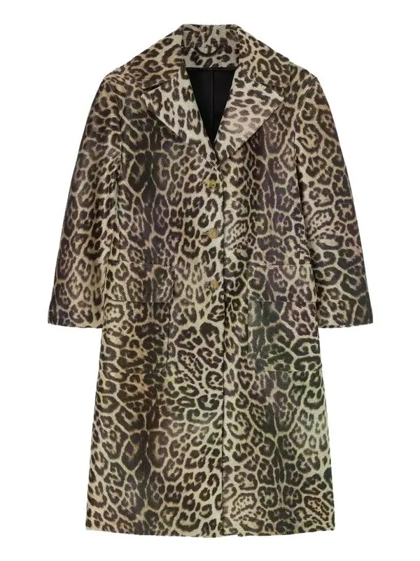 Ermanno Scervino Leopard-print Coat - Brown