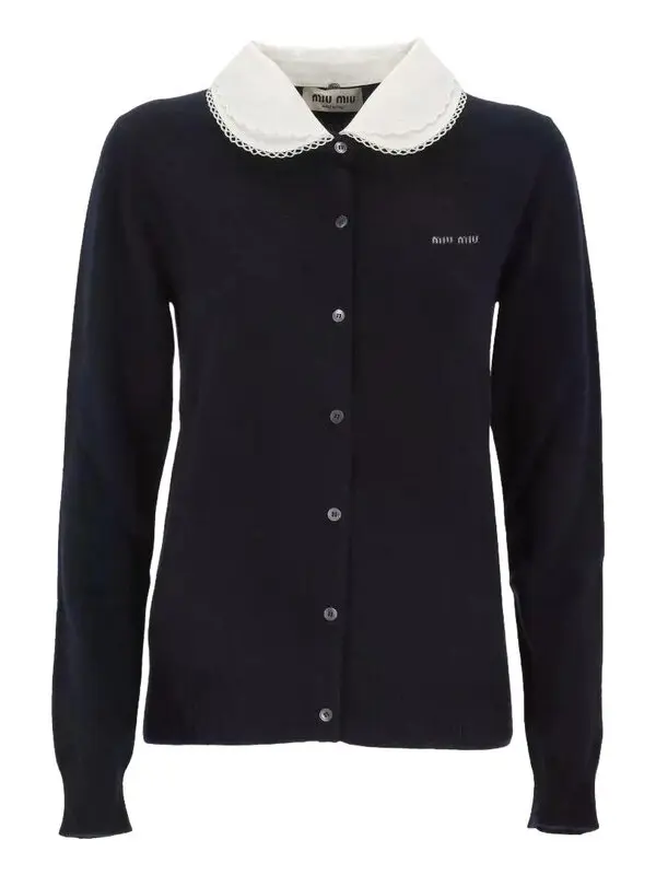 Miu Miu Round-collar Cardigan - Blue