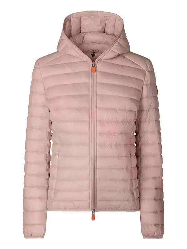 SAVE THE DUCK Hooded Quilted Jacket - Pink
