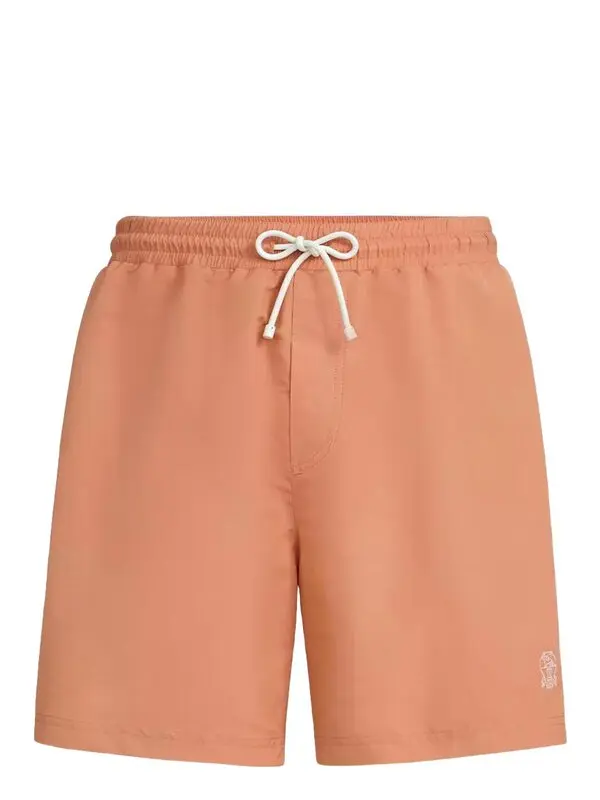 Brunello Cucinelli Drawstring-waist Swim Shorts - Orange