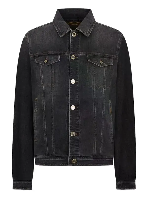 MOORER Buttoned Denim Jacket - Black