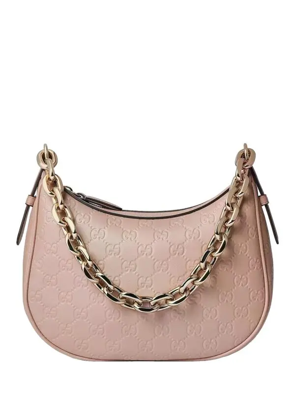 Gucci Logo-pattern Chain Shoulder Bag - Pink