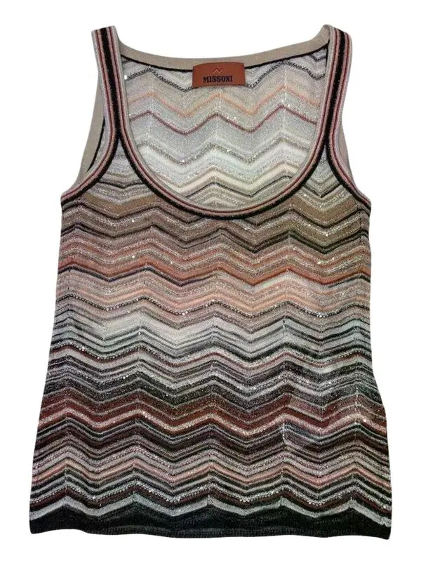 Missoni Chevron-patterned Top - Neutrals